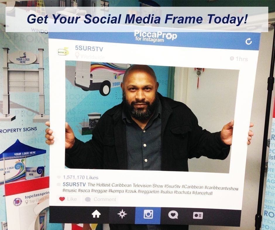 Social media photo frame for your next event - Top Class Signs and Printing
